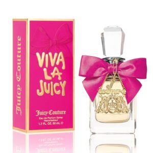 juicy couture viva la juicy eau de parfum, women's perfume with notes of mandarin, gardenia & caramel, floral & sweet, edp spray, 1.7 fl oz