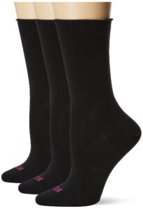 hue women's jeans sock (pack of 3), black three, one size