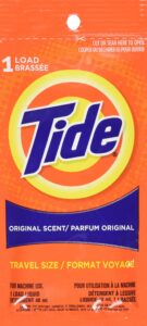 tide 9 piece 1-load travel packets, 10.6 ounce