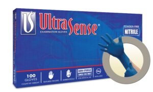 microflex us-220-l ultrasense nitrile exam glove, large