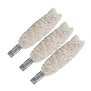 tipton bore mop 16/20 gauge 3-pack with 8-32 threads, cotton construction for applying gun oil, solvent, bore cleaning