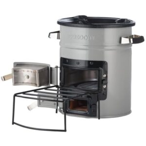 ecozoom rocket stove heavy duty portable camp stove for outdoor cooking, versa dual-fuel (wood & charcoal)