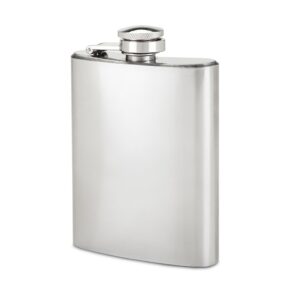 true stainless steel metal men and women drinking flasks for vodka whiskey tequila rum cocktails, travel, backpacking, 4 oz, set of 1, silver