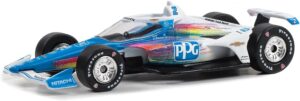 dallara indycar #2 josef newgarden ppg team penske ntt indycar series (2023) 1/64 diecast model car by greenlight 11565