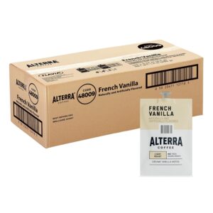 alterra french vanilla coffee flavia freshpack, light roast, 100/carton (mdra183)