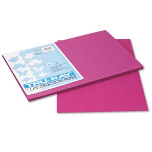 pacon 103032 tru-ray construction paper, 76 lbs., 12 x 18, magenta, 50 sheets/pack