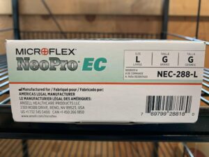 microflex neo pro ec nec-288 green 2xl powder free disposable gloves - medical grade - 11.4 in length - rough finish - 6.3 mil thick - nec-288-xxl [price is per box]