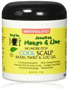 jamaican mango & lime no more itch cool scalp braid twist & lock gel, 6 oz