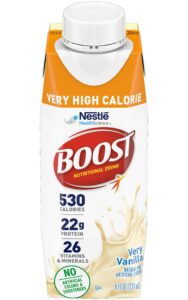 oral supplement boost vhc very vanilla 8 oz. carton ready to use, 8 fl oz (pack of 27)