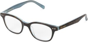 kate spade women's rebec cat eye reading glasses, tortoise aqua, 49 mm (1.5 x magnification strength)