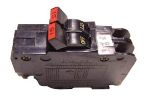 federal pacific nc215 0215 fpe stab-lok circuit breaker 2 pole 15 amp 120/240v