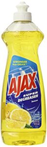 ajax super degreaser dish liquid, lemon, 14 fluid ounce