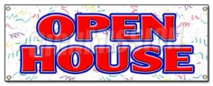 open house banner sign for sale broker apartment home house real estate agent