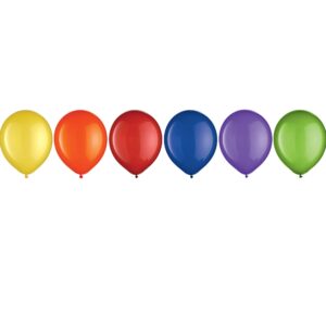 american greetings assorted solid color latex balloons - 12" (pack of 15) - perfect for parties, celebrations & holiday decorations