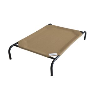 coolaroo the original cooling elevated dog bed, indoor and outdoor, large, nutmeg