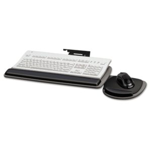 fellowes 93841 keyboard tray, gel rest, 30-1/2-inch x20-inch x4-1/2-inch , graphite/black