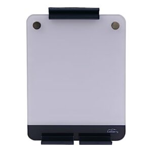 iceberg clarity glass personal dry erase board, office supplies, with ultra-white back and aluminum frame, 9" x 12"