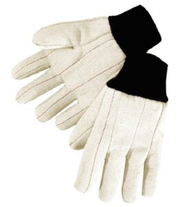 liberty 4518bl 20 oz canvas nap-in cotton double palm men's glove, large (pack of 12)