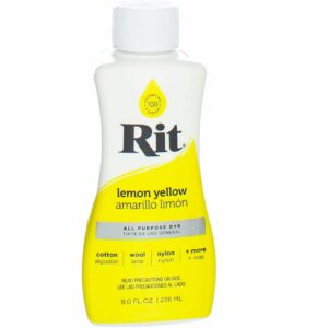 rit dye liquid dye 8 ounce - pack of 3, lemon yellow