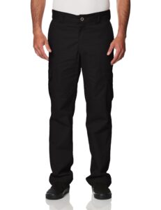 dickies mens regular straight stretch twill cargo work utility pants, black, 38w x 32l us