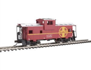 walthers trainline ho scale model atchison, topeka & santa fe vision caboose, model:931-1503