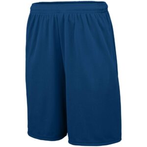 augusta sportswear mens training short with pockets, navy, medium