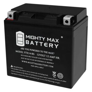 mighty max battery ytx14-bs replacement for 2000-2006 honda trx350 rancher battery