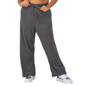 champion, lightweight lounge, comfortable jersey pants for women, 31.5" (plus size available), granite heather, xx-large