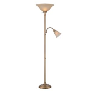 lite source torchiere lamps ls-82550ab henley torch/reading lamp, 17" l x 16" w x 72" h, antique brass