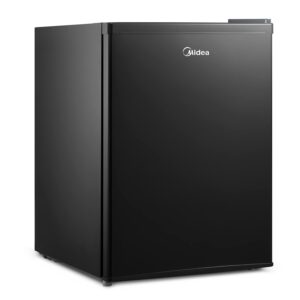 midea whs-87lb1 refrigerator, 2.4 cubic feet, black