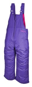 arctix infant/toddler chest high snow bib overalls, purple, 5t