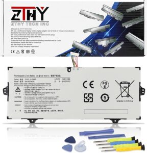 zthy aa-pbtn4lr battery replacement for samsung 9 pro 15" np940x3m np940x5m np940x5n np940x3m-k01us np940x3m-k02us np940x5m-x01us np940x5n-x01us series notebook ba43-00386a 15.4v 54wh