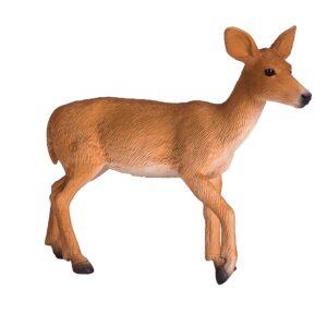 mojo white tailed deer doe realistic international wildlife hand painted toy figurine