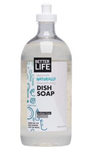 better life dish soap, unscented, 22 fl oz