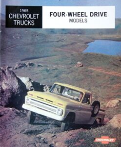 full color 1965 chevrolet 4wd trucks & pickups beautiful dealership sales brochure - advertisment - includes fleetside, stepside, suburban carryall, panel, chassis cab - chevy