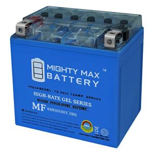 mighty max battery ytx14-bs gel 12v 12ah battery for honda gl1500 valkyrie 97-03