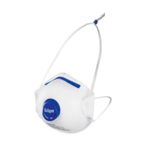 dräger x-plore 1350 v n95 particulate respirator with exhalation valve, 10 pack, size s/m, niosh-certified, disposable dust mask, adjustable head harness, low breathing resistance