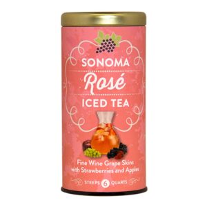 the republic of tea sonoma iced tea pouches (sonoma rose iced tea, 6 pouches)