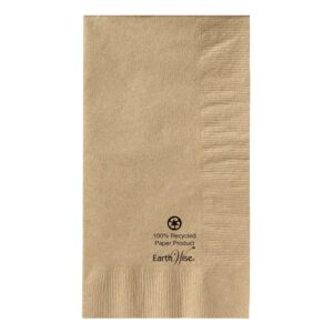 hoffmaster 180430 earth wise kraft dinner napkin, 2 ply, 1/8 fold, 17" length x 15" width, natural (packs of 1000)