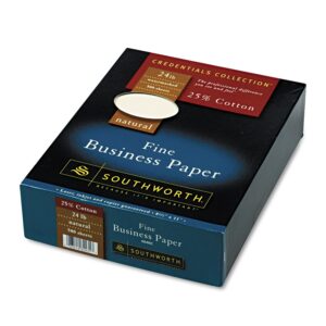 25% cotton business paper, 24 lb, 8.5 x 11, natural, 500/ream