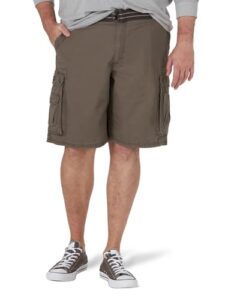 lee men's big and tall new belted wyoming cargo short, vapor, 48