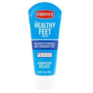 o'keeffe's for healthy feet foot cream; guaranteed relief for extremely dry; cracked feet; clinically proven to instantly boost moisture levels; 3.0 ounce tube; (pack of 1)