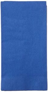 50-count touch of color paper dinner napkins, cobalt