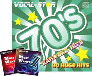 vocal-star 70's karaoke collection cdg cd+g disc pack 7 discs - 128 songs