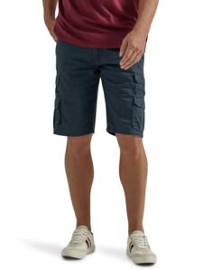 wrangler authentics men's premium twill cargo short (bennard), midnight, 38