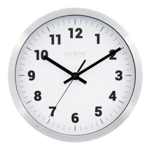 la crosse clock 404-2626 10-in. nash analog quartz wall clock