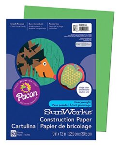 bright green construction paper