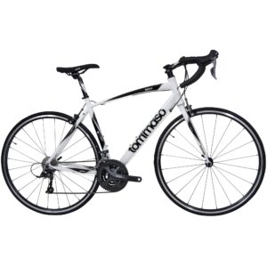 tommaso imola - sport bike performance aluminum road bike, shimano claris 24 speeds road bicycle men road bikes for men bike men women speed bike racing bike adult bike city bike- white small 53cm