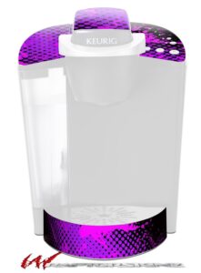 wraptorskinz decal style vinyl skin compatible with keurig k40 elite coffee makers halftone splatter hot pink purple (coffee maker not included)