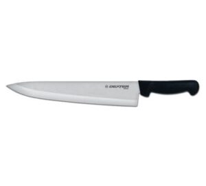 dexter russell basics (31629b) chef's/cook's knife, 12", stain-free, high-carbon steel blade, textured, black polypropylene handle, nsf certified, p94806b